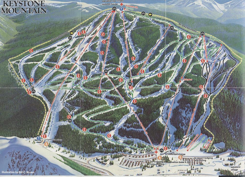Rad Smith redesigns Keystone’s ski map to include the newly added ...